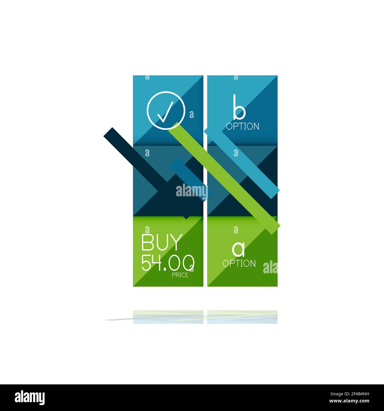 Square option infographic banner. Data and information visualization ...