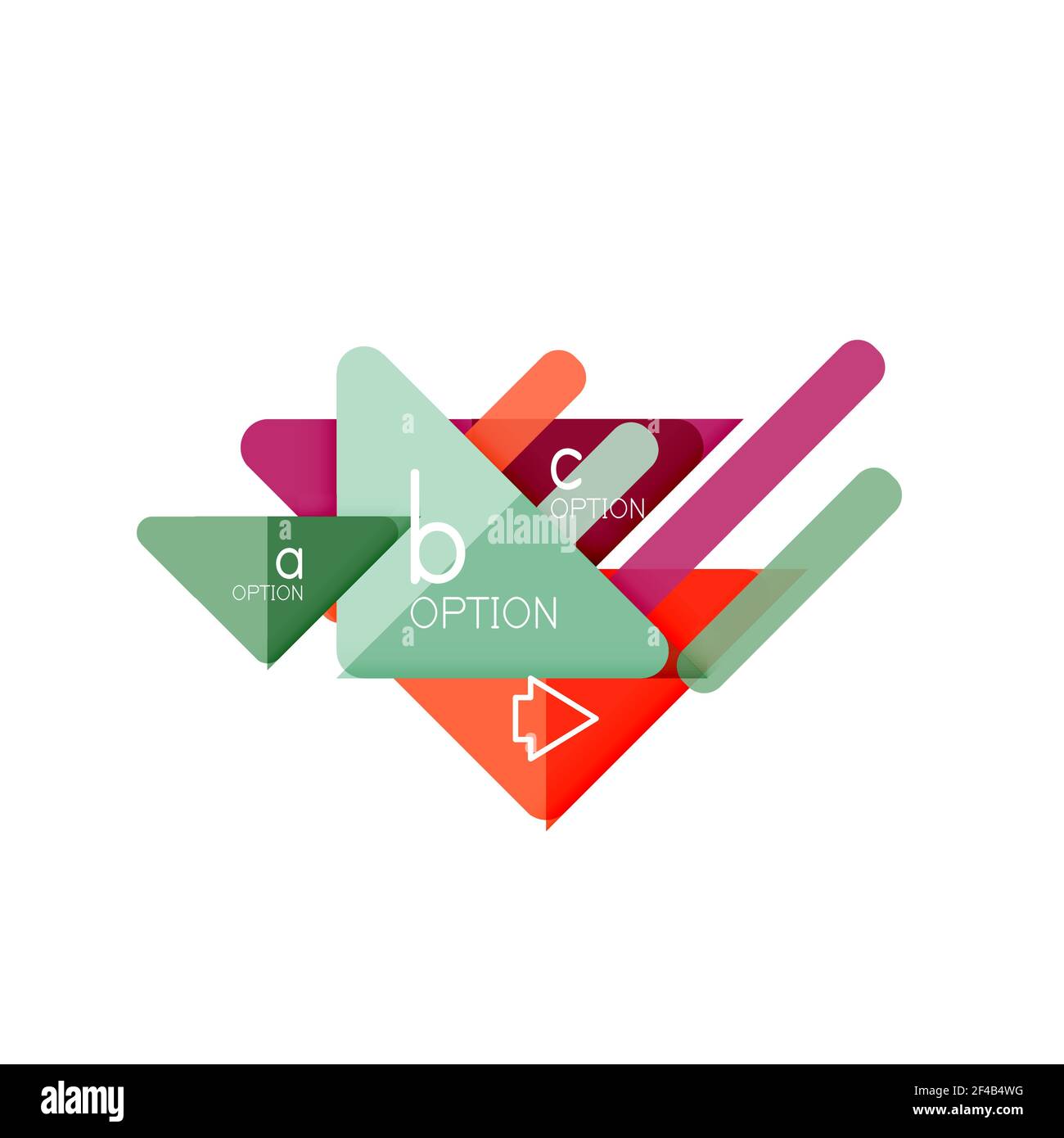 Triangle data visualization design, option infographic layout. Triangle ...