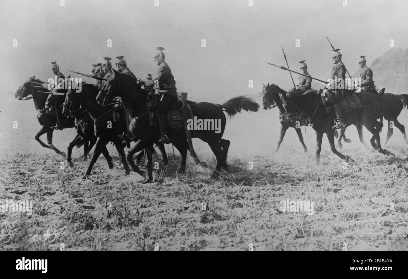Uhlans (Polish light cavalry soldiers) during World War I ca. 1914-1915 ...
