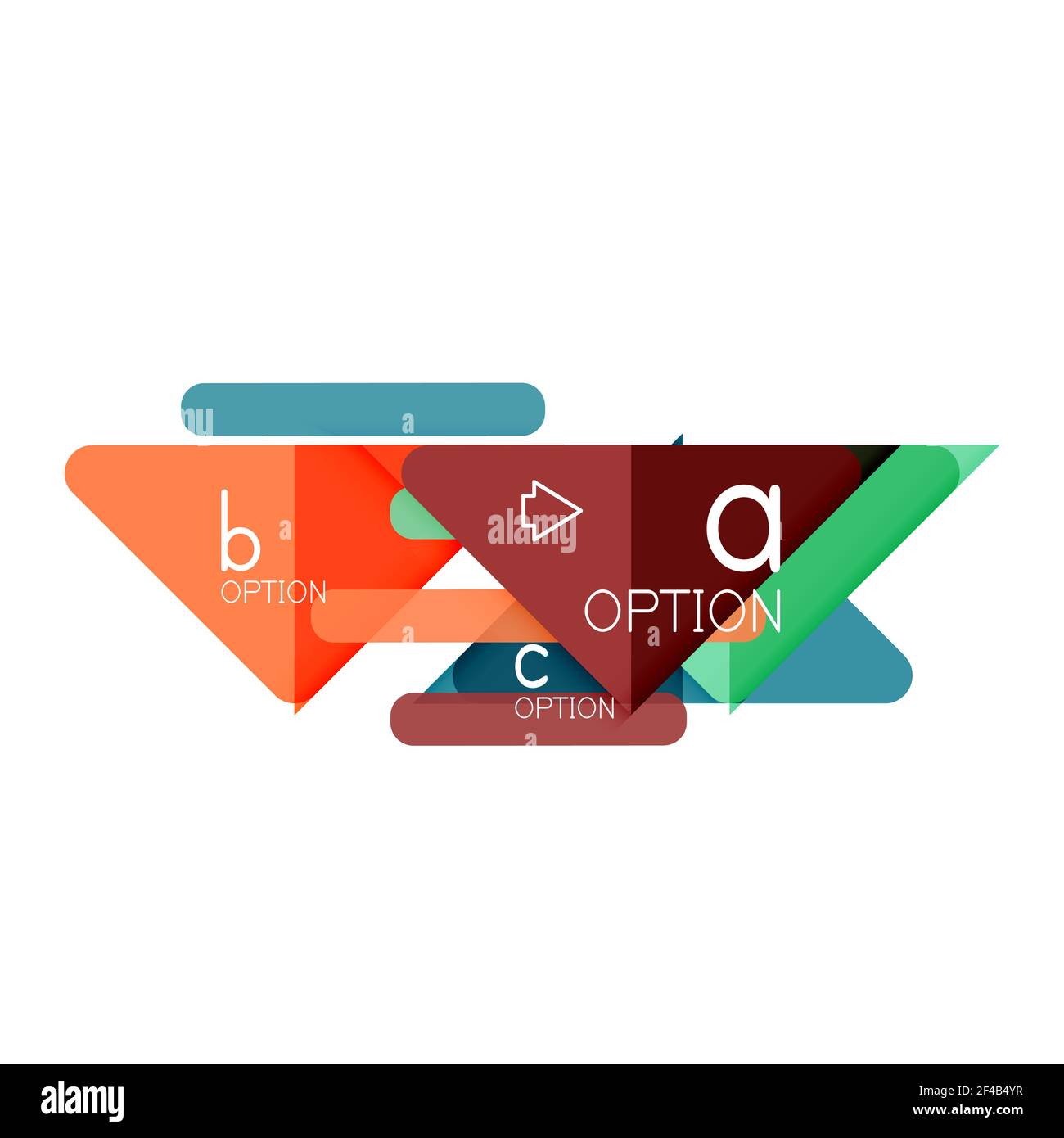 Triangle data visualization design, option infographic layout. Triangle ...