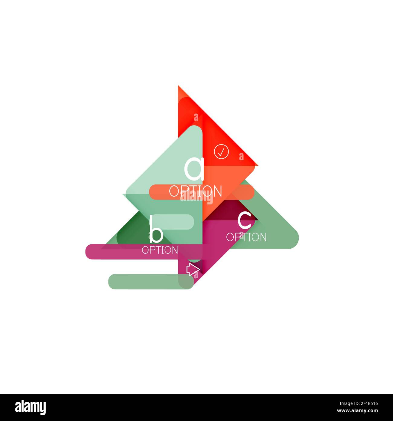 Triangle data visualization design, option infographic layout. Triangle ...