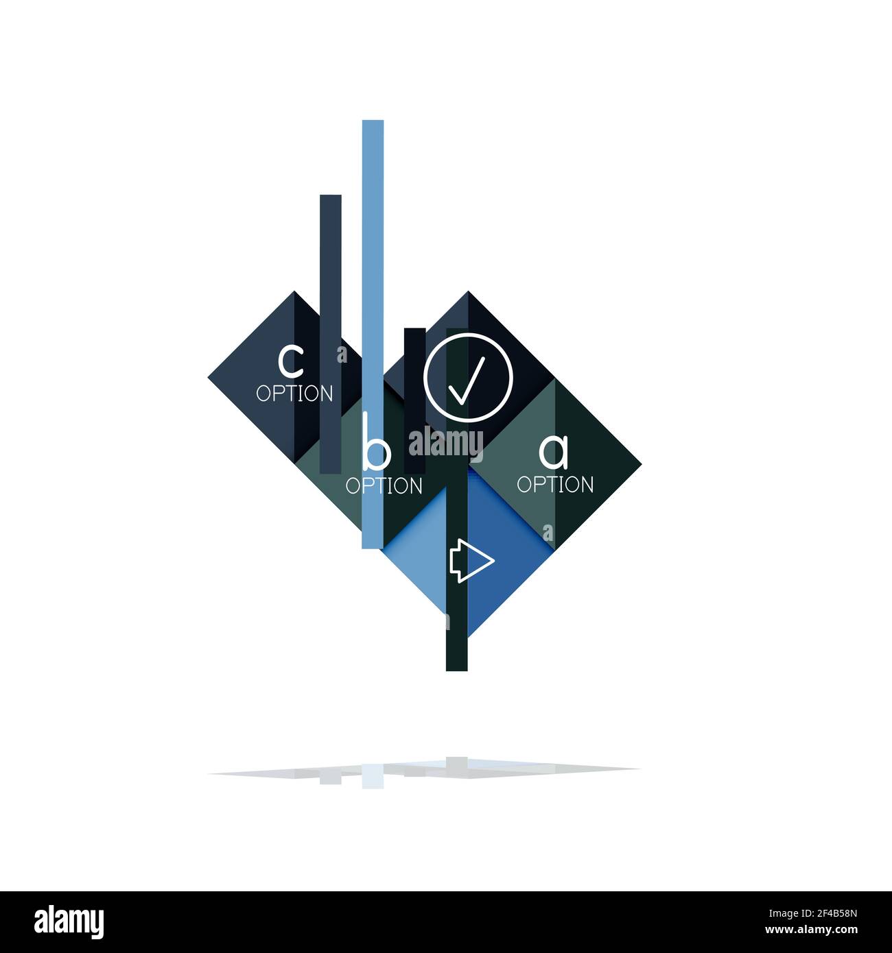 Square option infographic banner. Data and information visualization ...