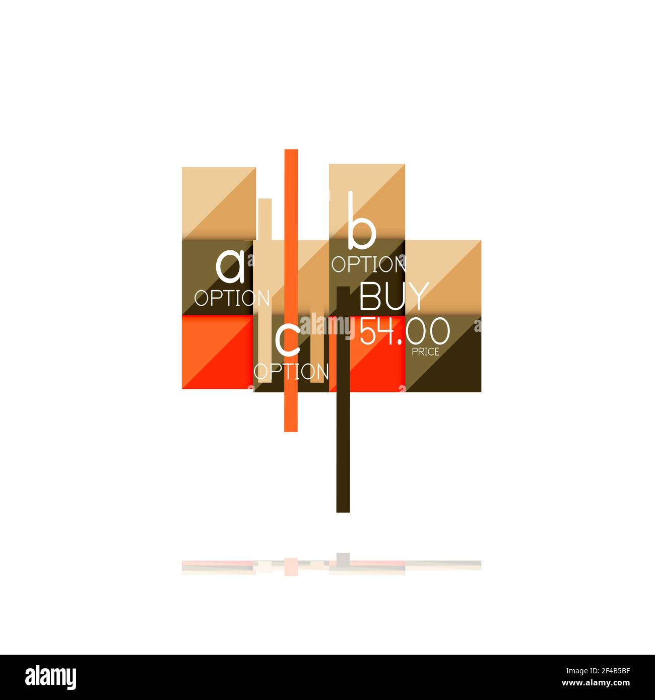 Square option infographic banner. Data and information visualization ...