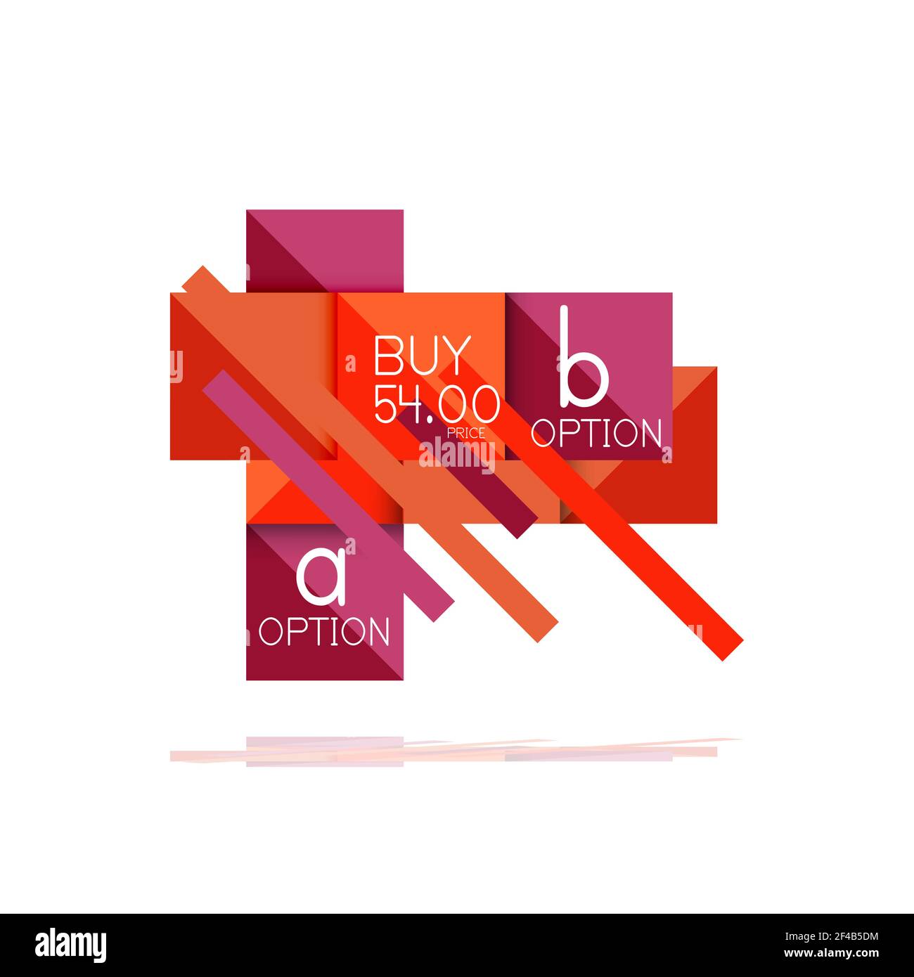 Square option infographic banner. Data and information visualization ...