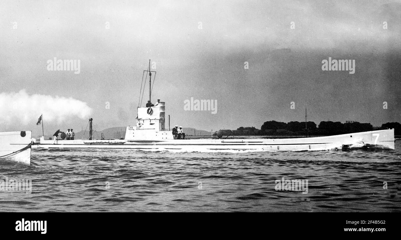 German U-7 submarine which served in World War I ca. 1914-1915 Stock ...