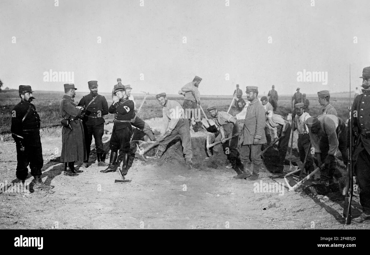 German pows digging graves hi-res stock photography and images - Alamy