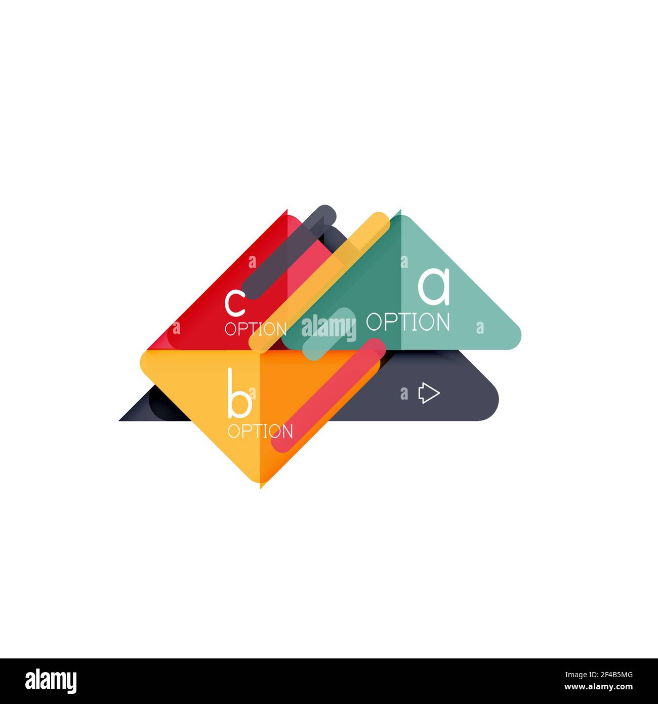 Triangle data visualization design, option infographic layout. Triangle ...