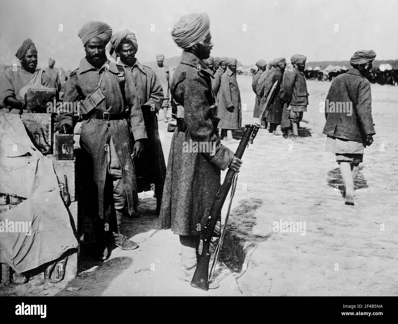 Indian soldiers who served during World War I in France ca. 1914-1915 ...