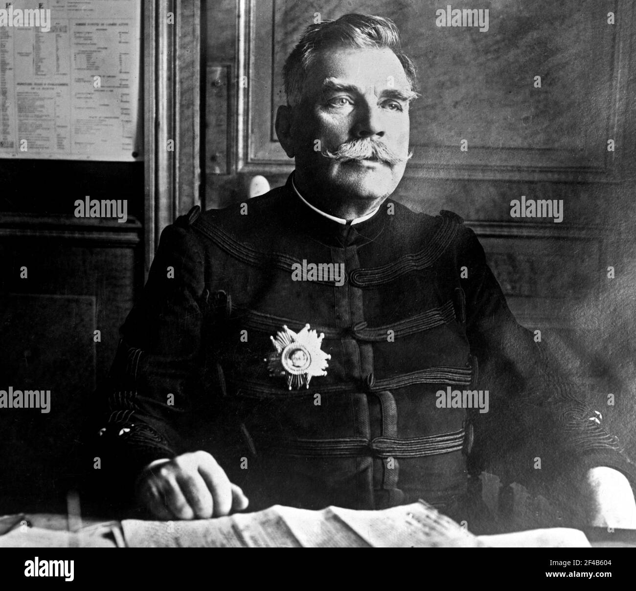 French general Joseph Jacques Césaire Joffre (1852-1931) who served ...