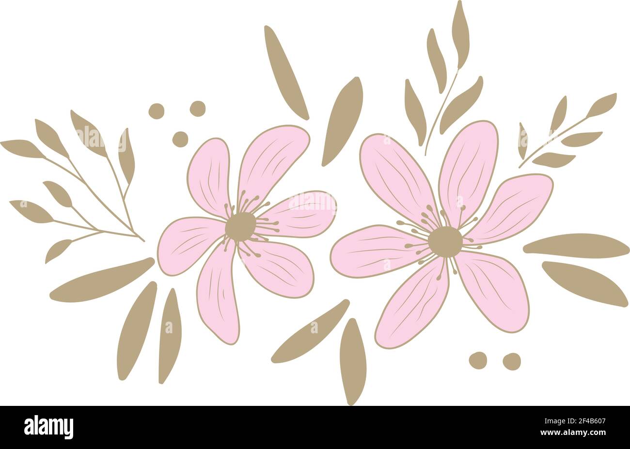 Pink flowers, vector Stock Vector Image & Art - Alamy