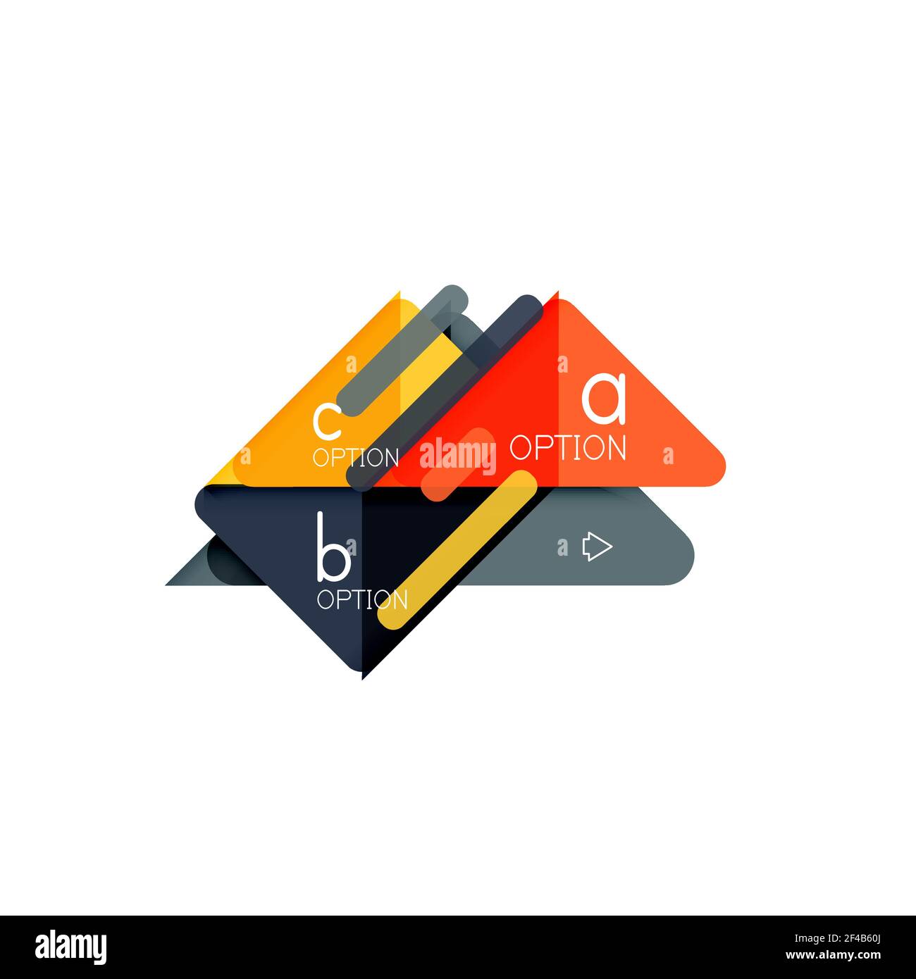 Triangle data visualization design, option infographic layout. Triangle ...