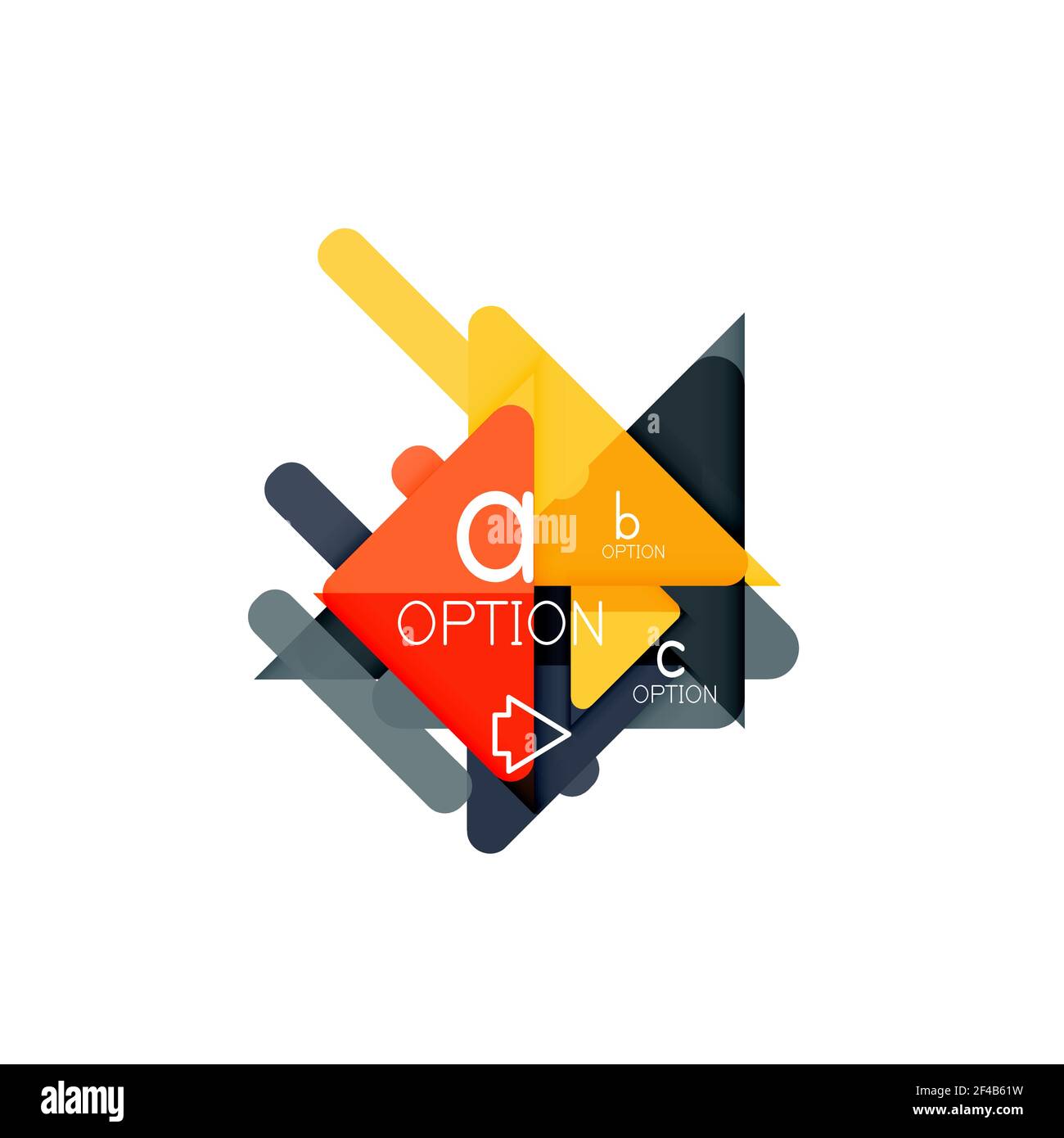 Triangle data visualization design, option infographic layout. Triangle ...