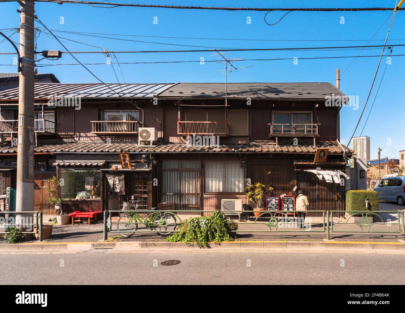 tokyo, japan - march 23 2021: Traditional Showa era Japanese wooden ...