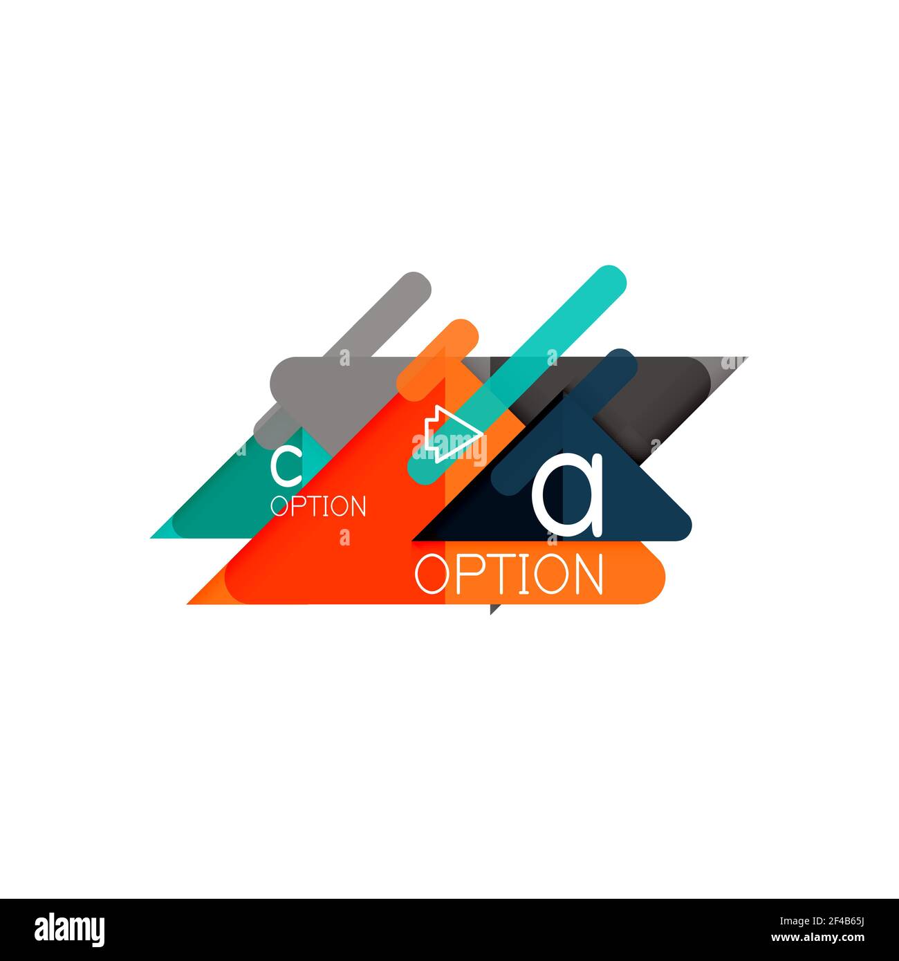 Triangle data visualization design, option infographic layout. Triangle ...