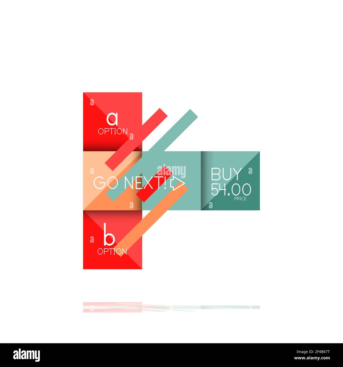 Square option infographic banner. Data and information visualization ...