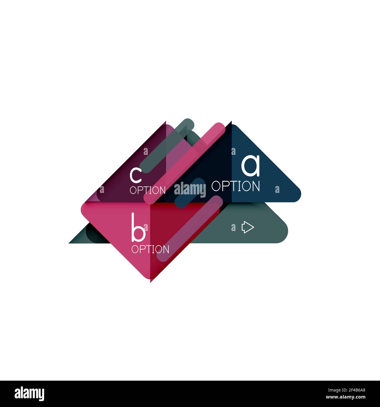 Triangle data visualization design, option infographic layout. Triangle ...