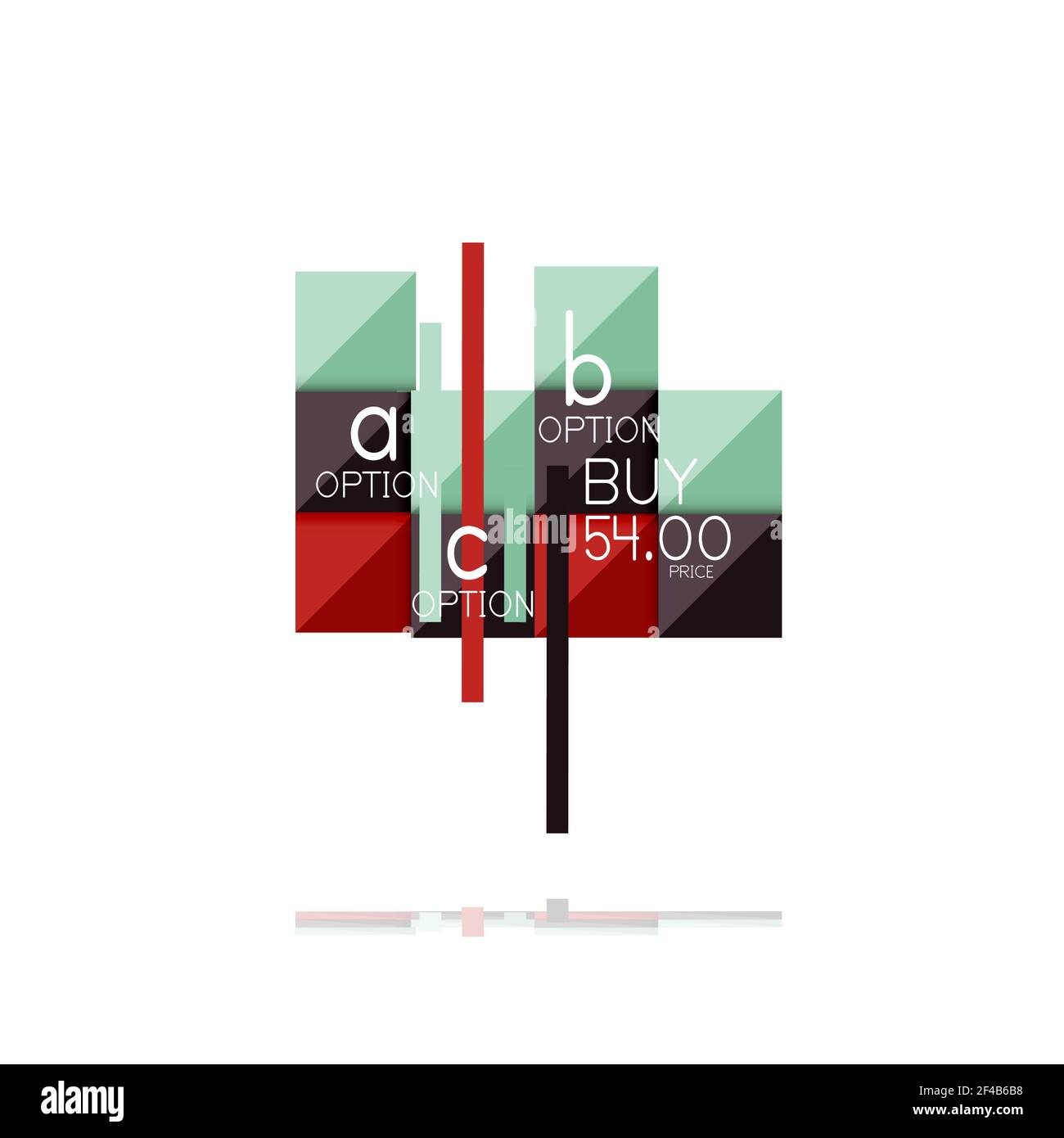 Square option infographic banner. Data and information visualization ...