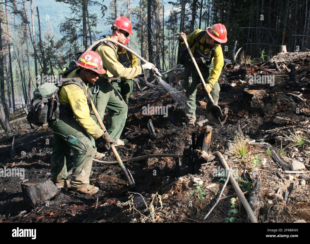 Wildfire mop up crew hi-res stock photography and images - Alamy