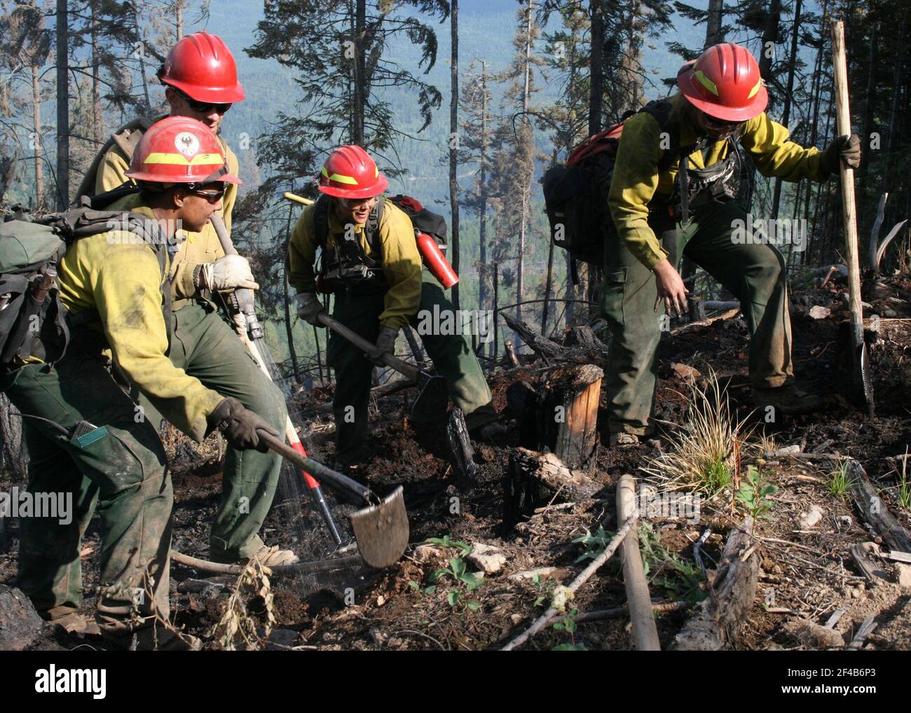 Wildfire mop up crew hi-res stock photography and images - Alamy