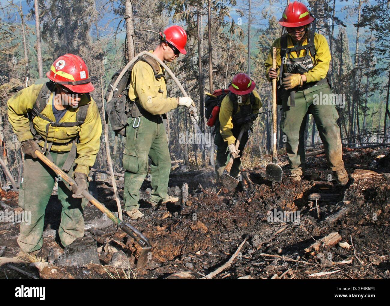Wildfire mop up crew hi-res stock photography and images - Alamy