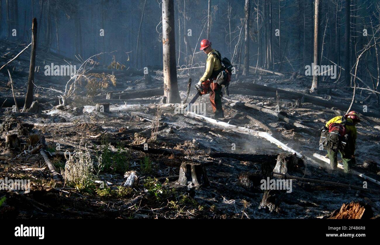 Wildfire mop up crew hi-res stock photography and images - Alamy
