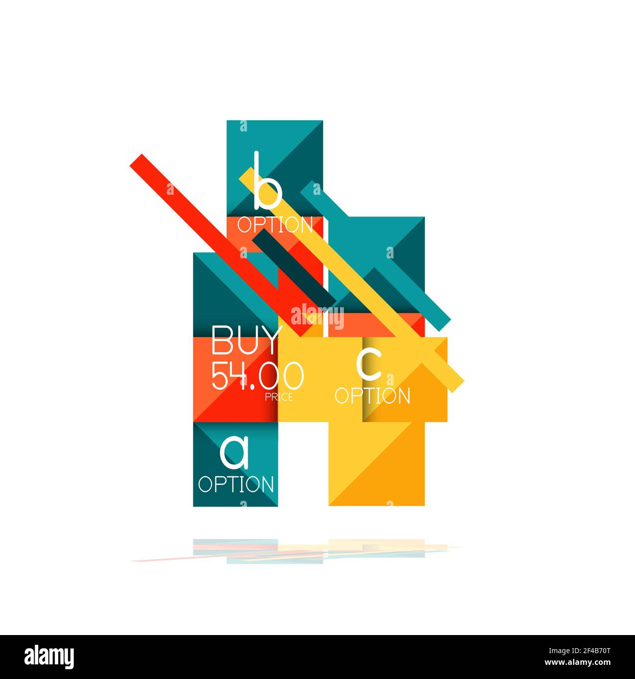 Square option infographic banner. Data and information visualization ...