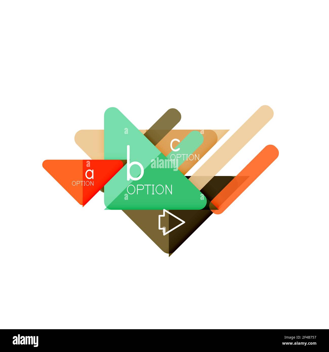Triangle data visualization design, option infographic layout. Triangle ...