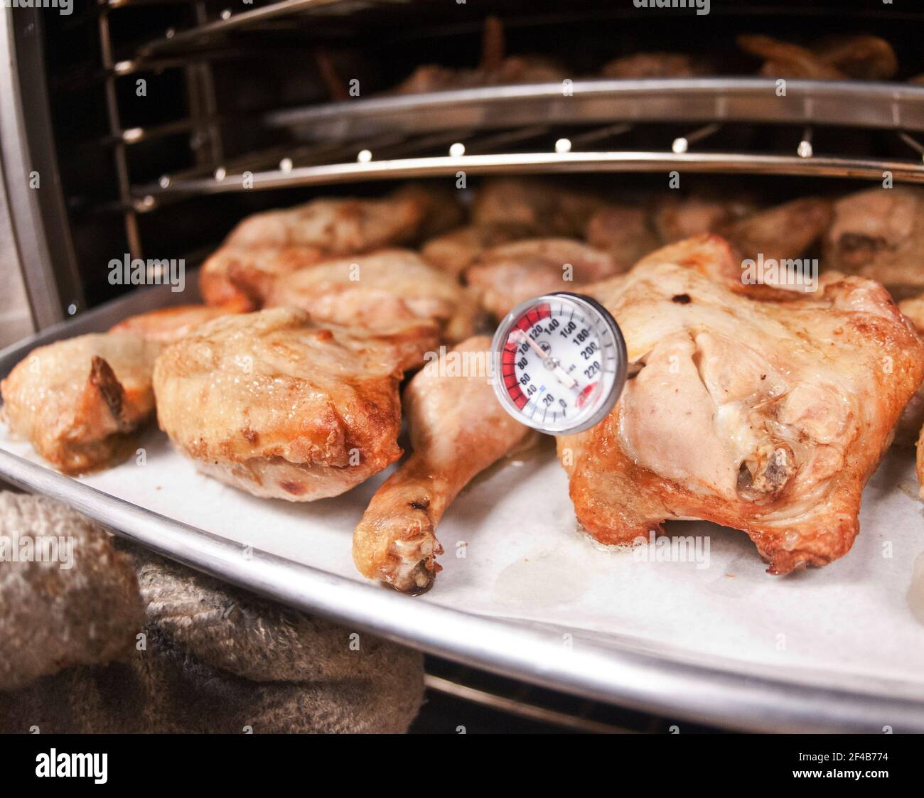 Food thermometer checking chicken hi-res stock photography and images ...