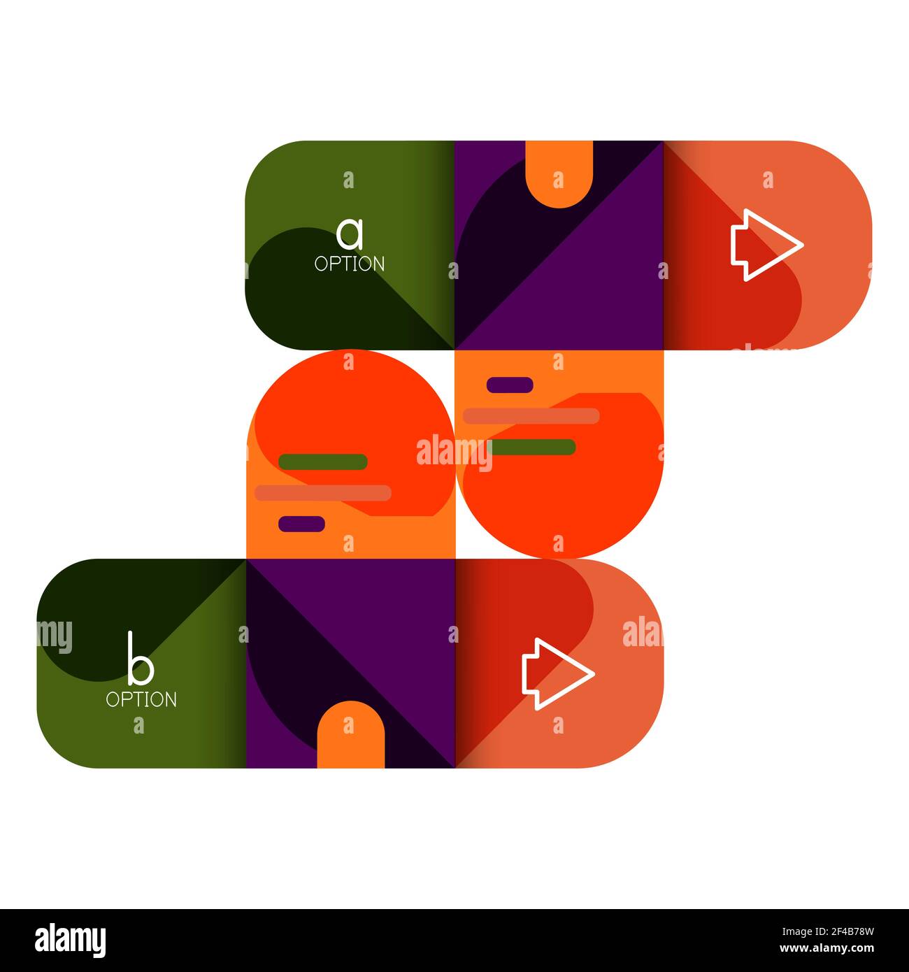 Infographics option and step by step in rounded squares, element of ...