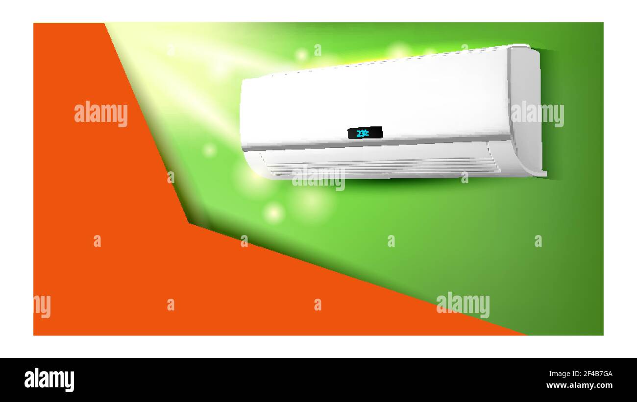 Air Conditioner Repair Service Promo Poster Vector Stock Vector Image ...