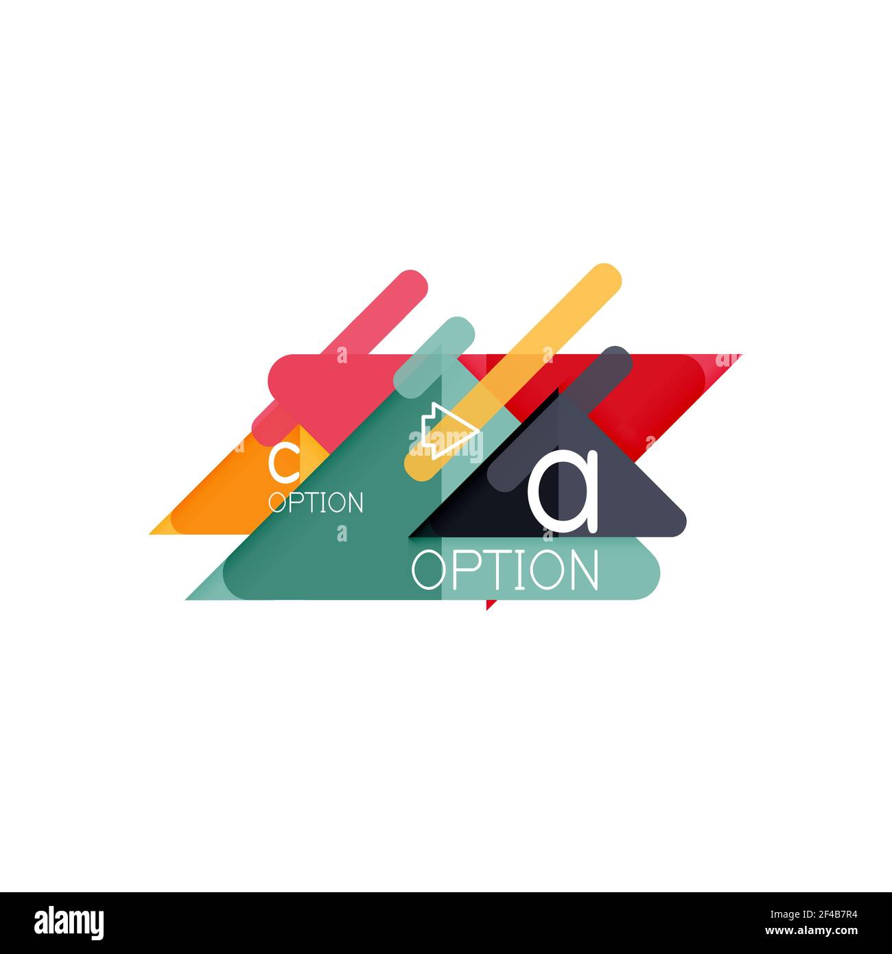Triangle data visualization design, option infographic layout. Triangle ...