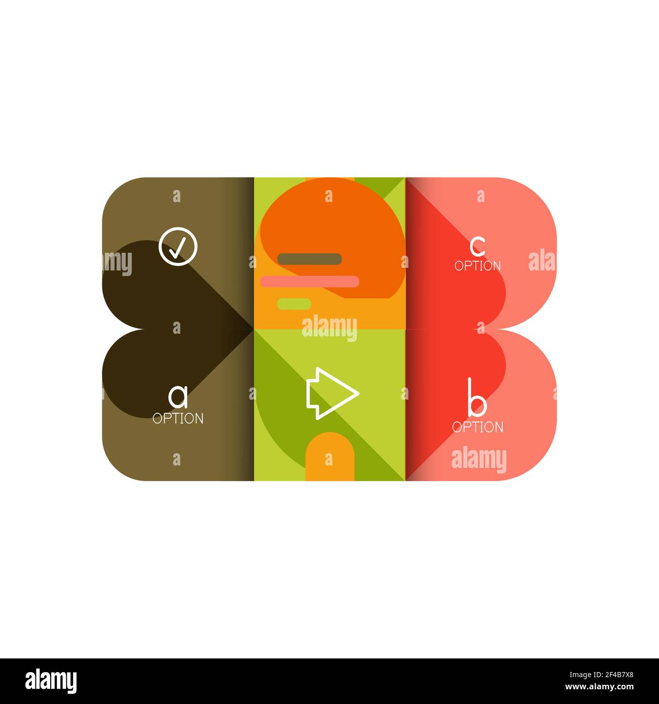 Infographics option and step by step in rounded squares, element of ...