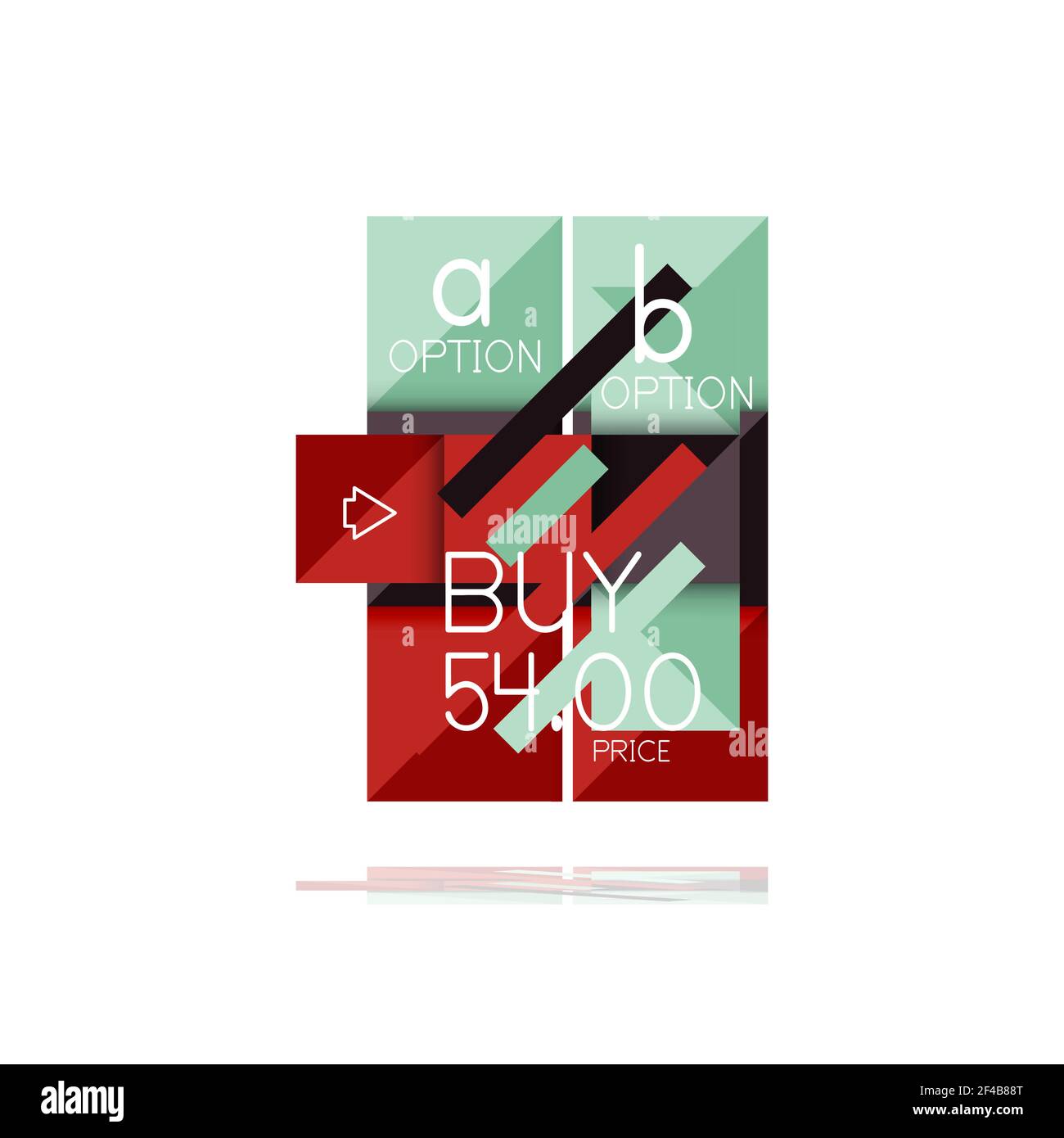 Square option infographic banner. Data and information visualization ...