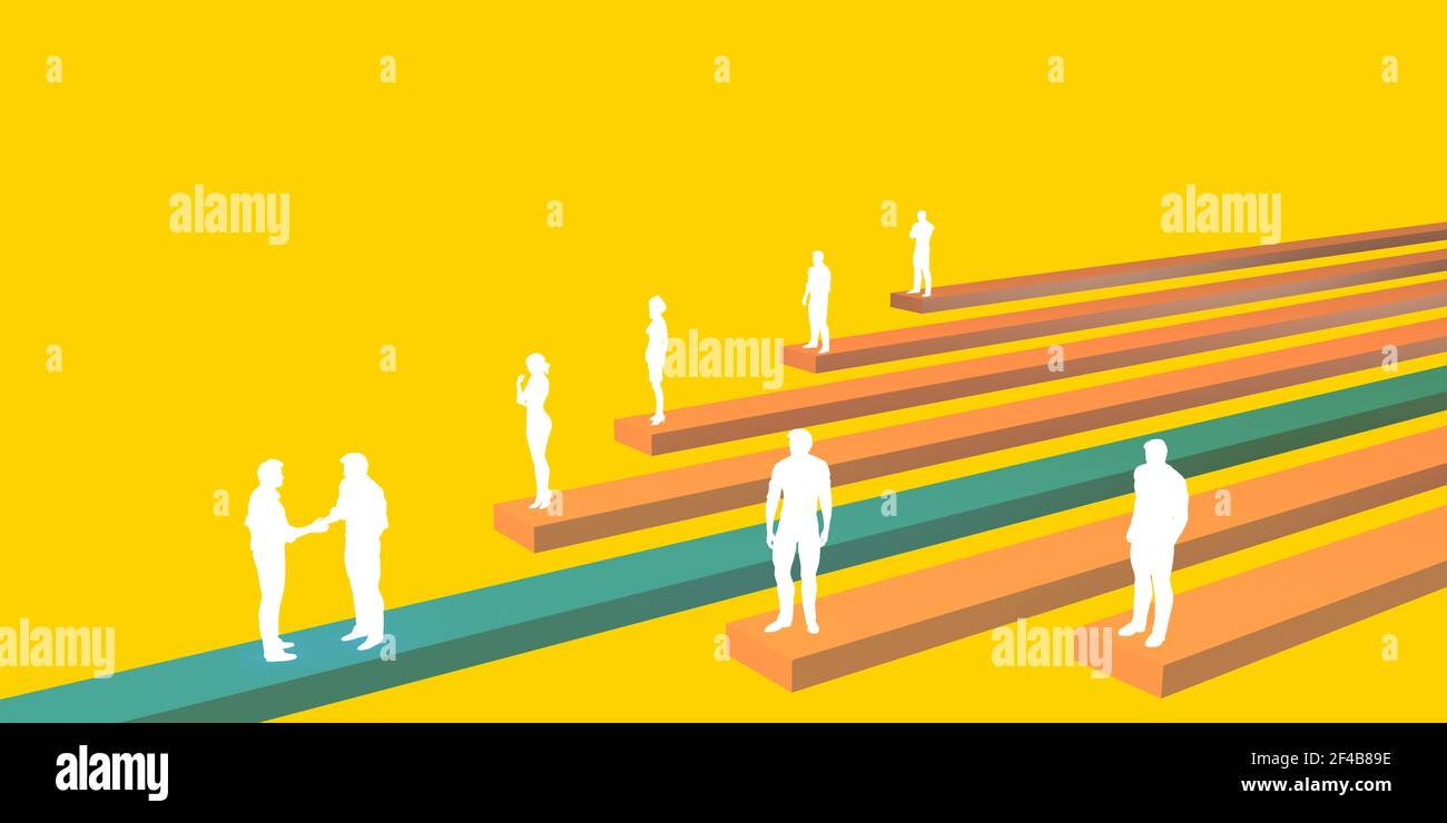 Recruiting Concept with Potential Job Candidates Standing for Interview ...