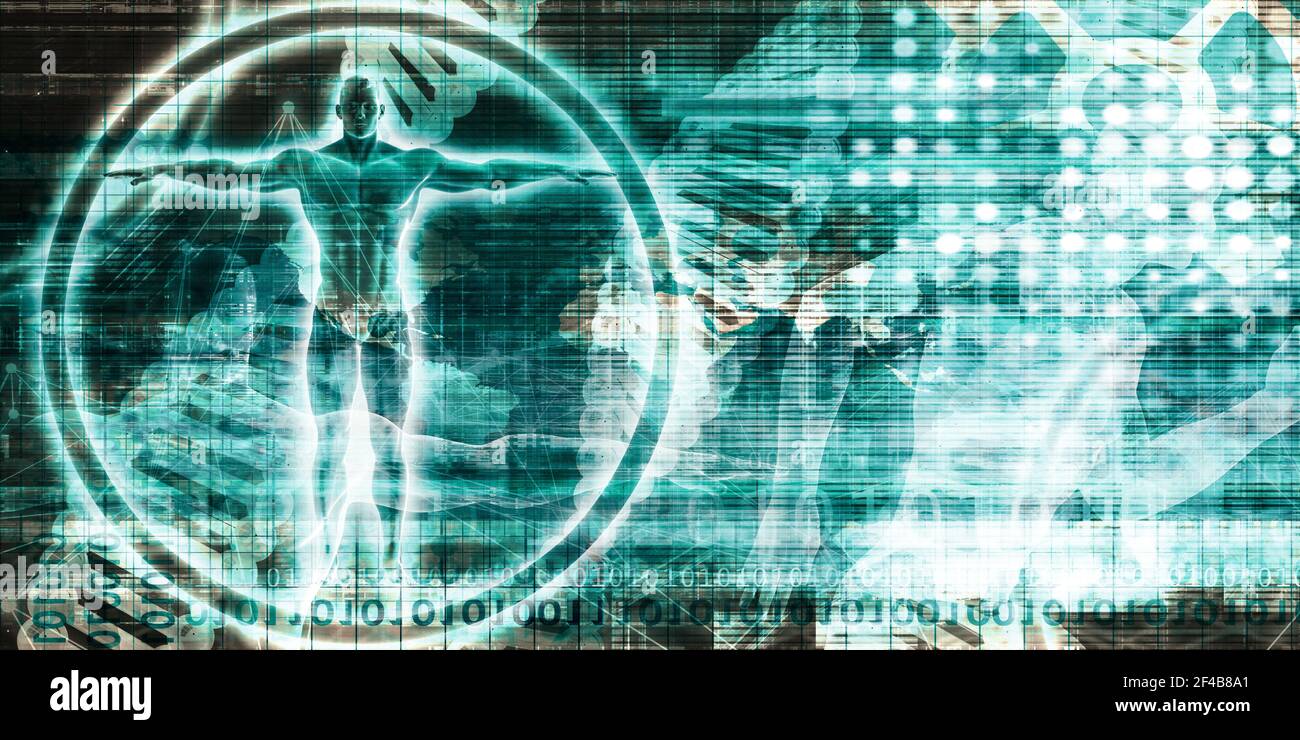 Health Science as a Medical Tech Concept Art Stock Photo - Alamy