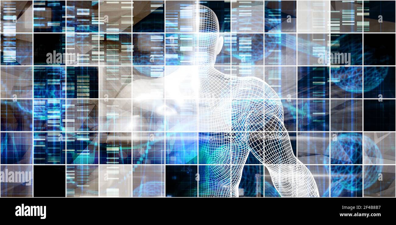 Digital Science with Virtual Technology in Art Stock Photo - Alamy