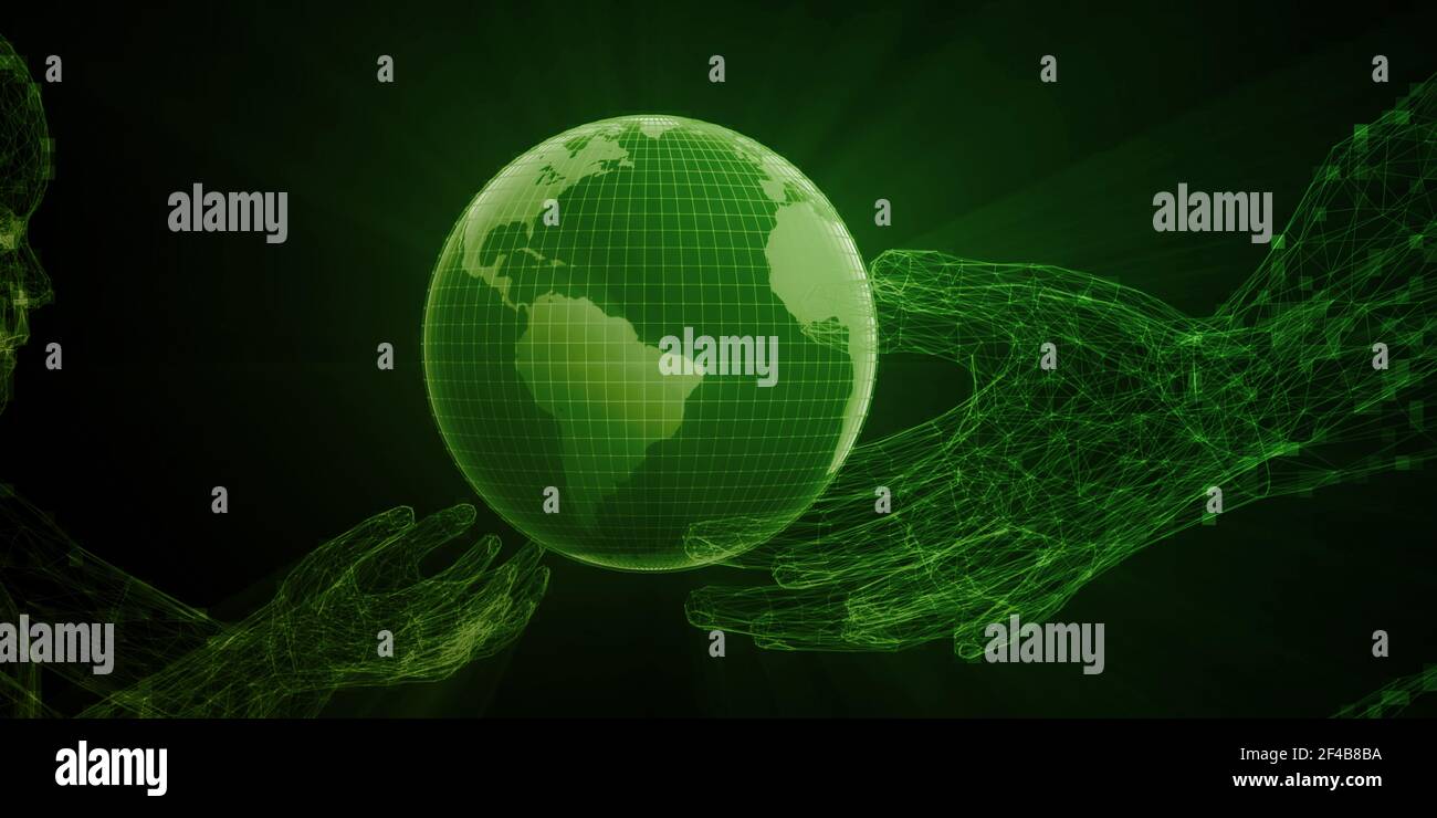 Environmental Friendly Global Green Technology Movement Concept Stock ...