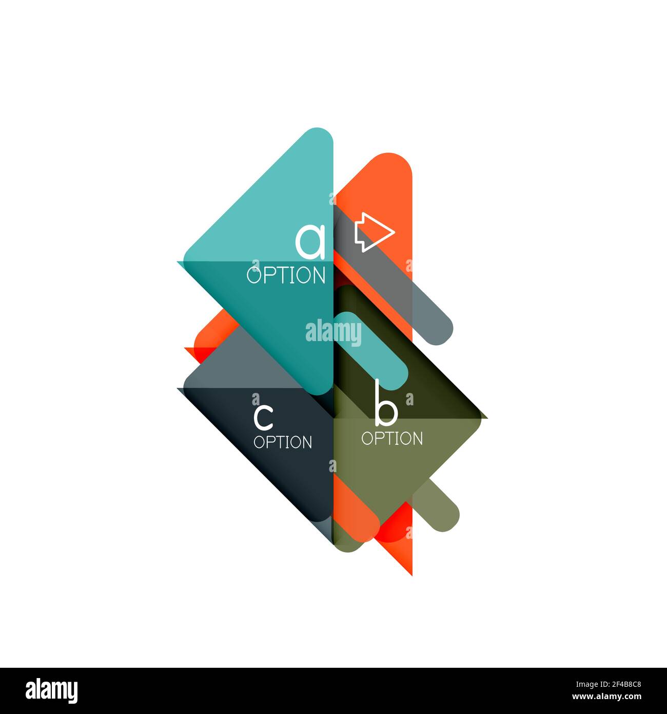 Triangle data visualization design, option infographic layout. Triangle ...
