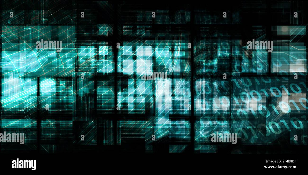 Digital Technology Concept And System Network Art Stock Photo - Alamy
