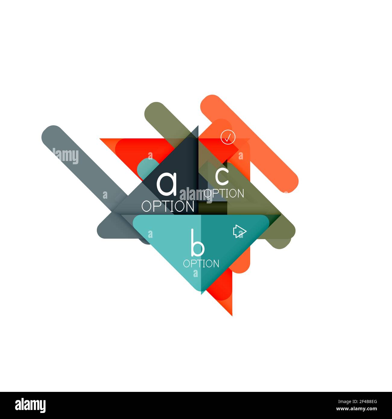 Triangle data visualization design, option infographic layout. Triangle ...