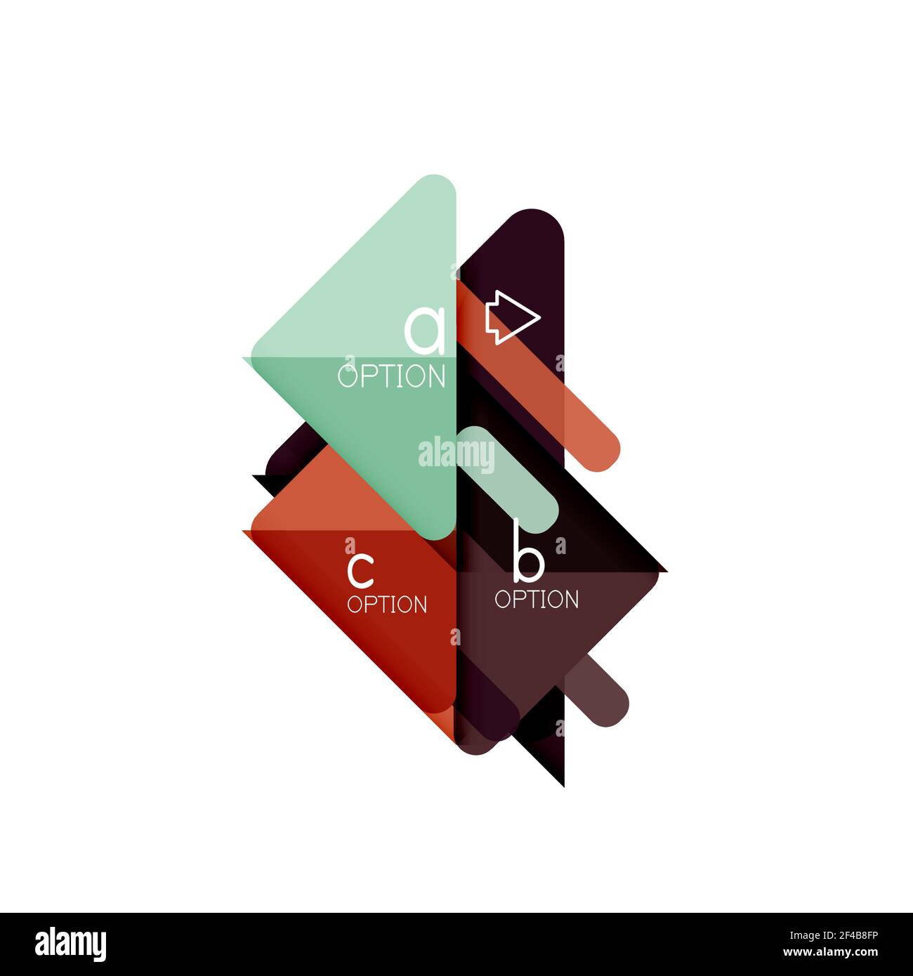 Triangle data visualization design, option infographic layout. Triangle ...