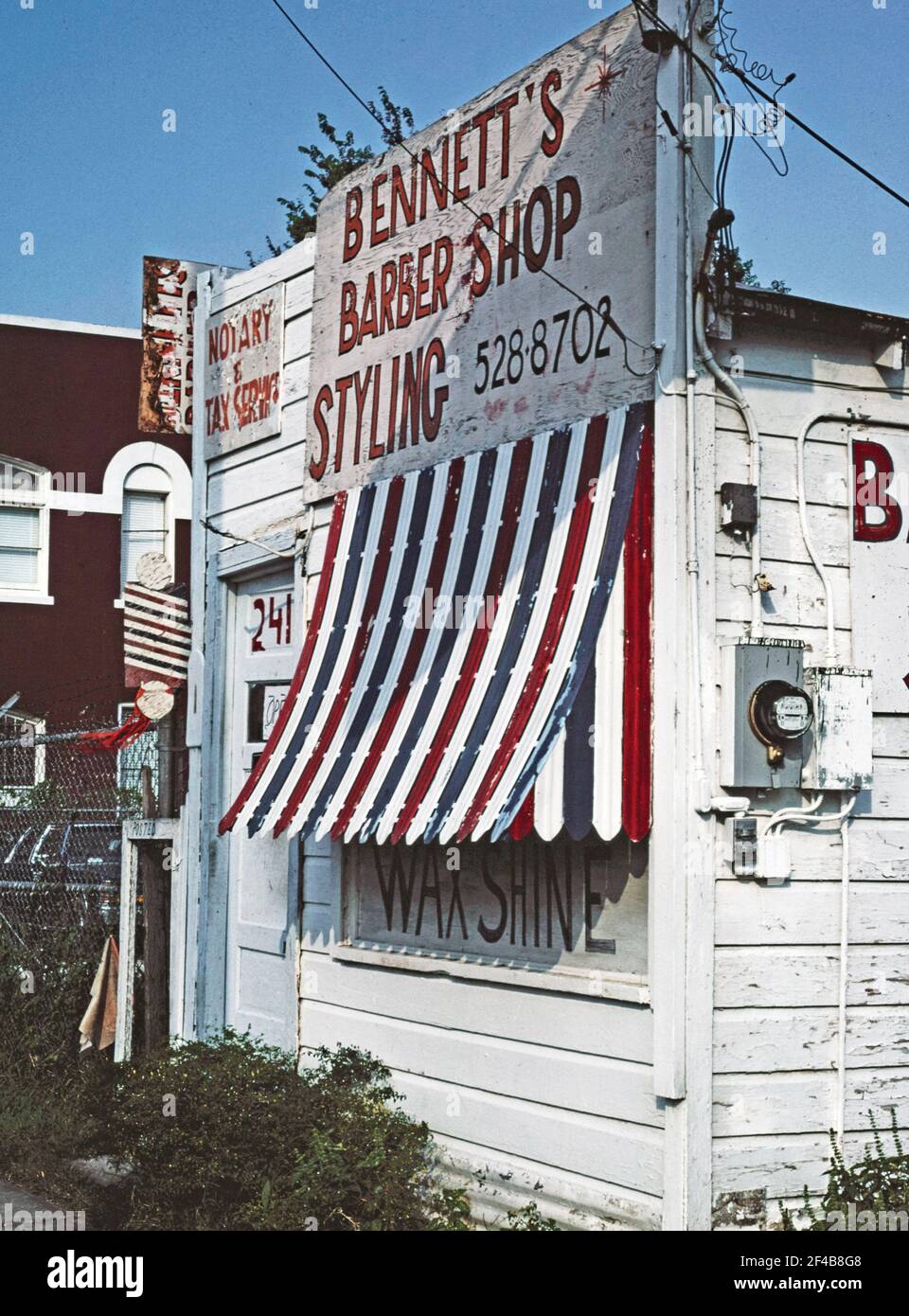 1980s United States - Bennett's Barber Shop Houston Texas ca. 1983 ...