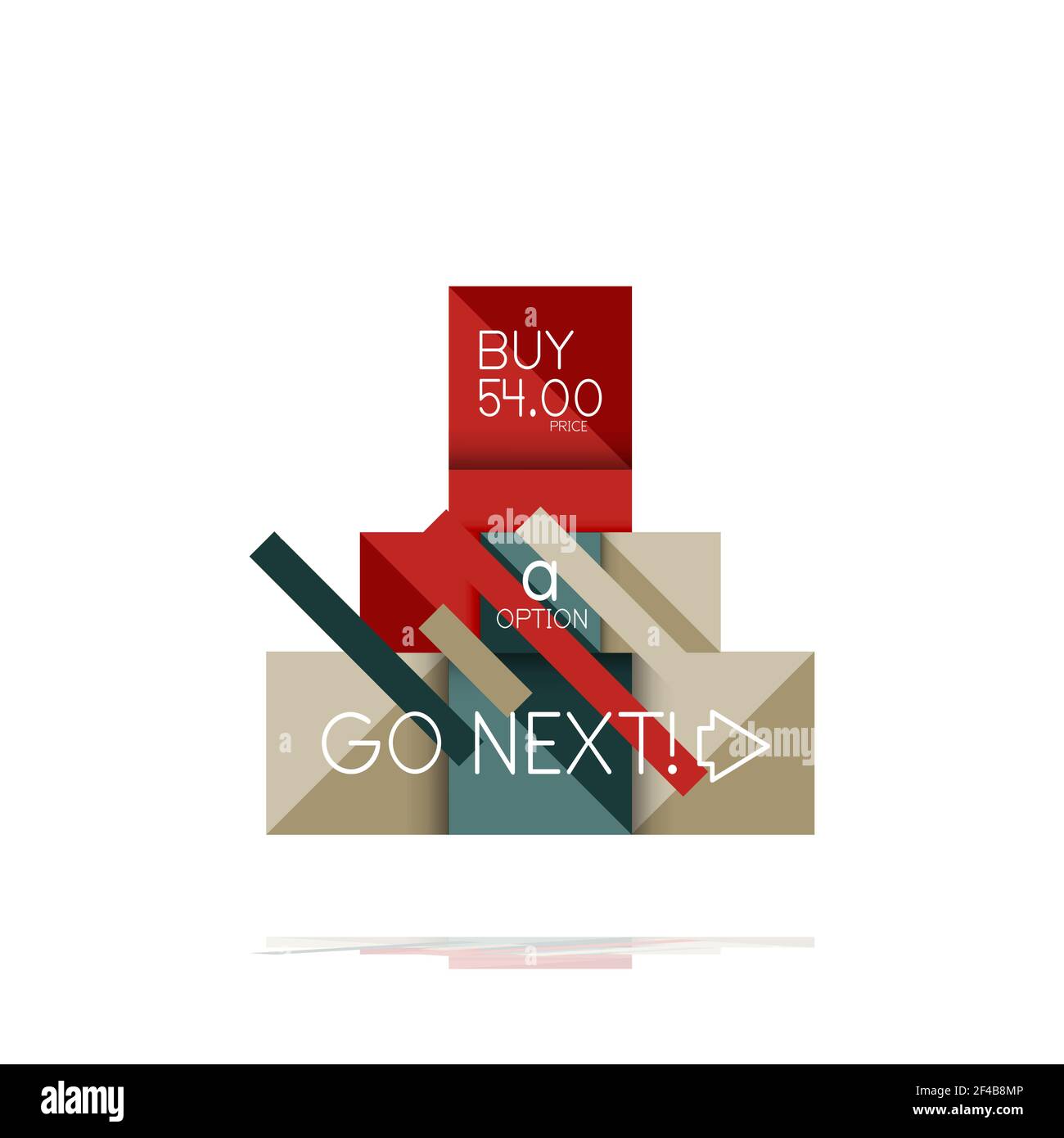 Square option infographic banner. Data and information visualization ...