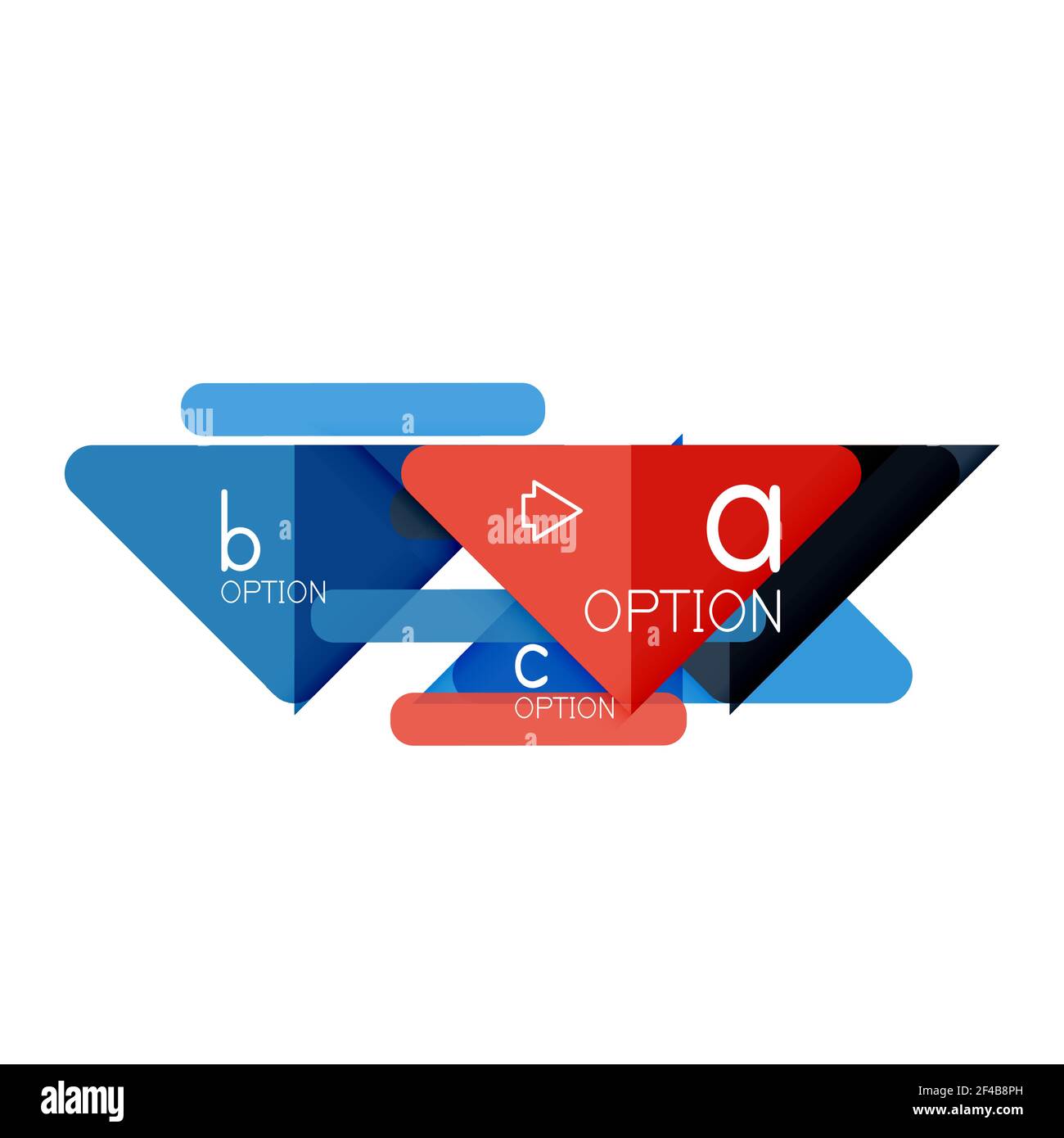 Triangle data visualization design, option infographic layout. Triangle ...