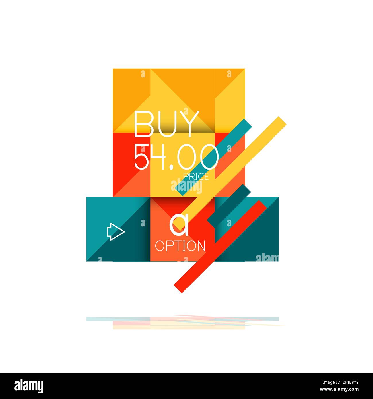 Square option infographic banner. Data and information visualization ...