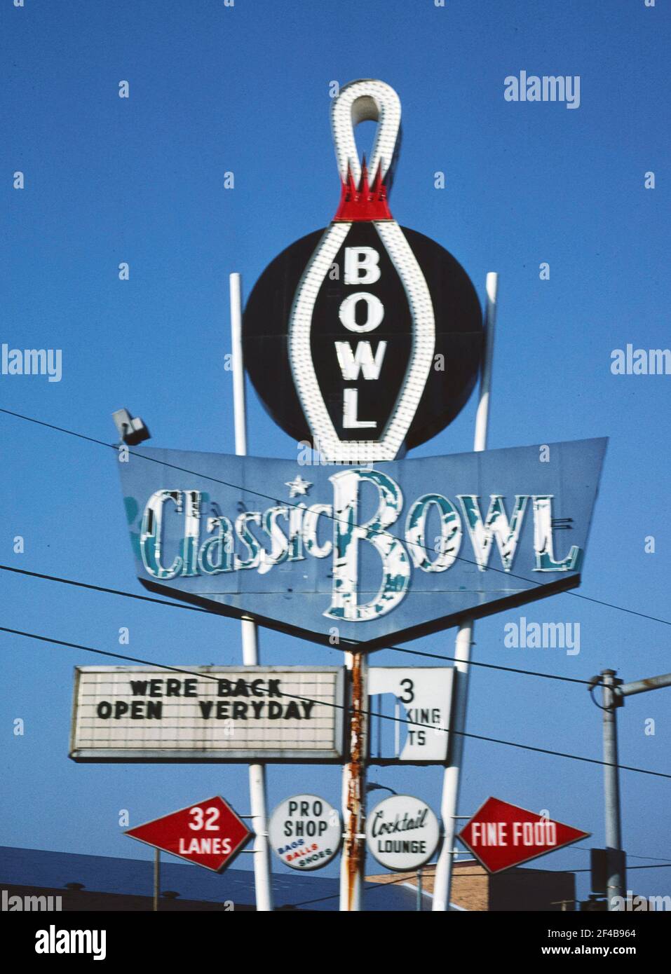 1980s United States - Classic Bowl sign Canton Ohio ca. 1988 Stock ...