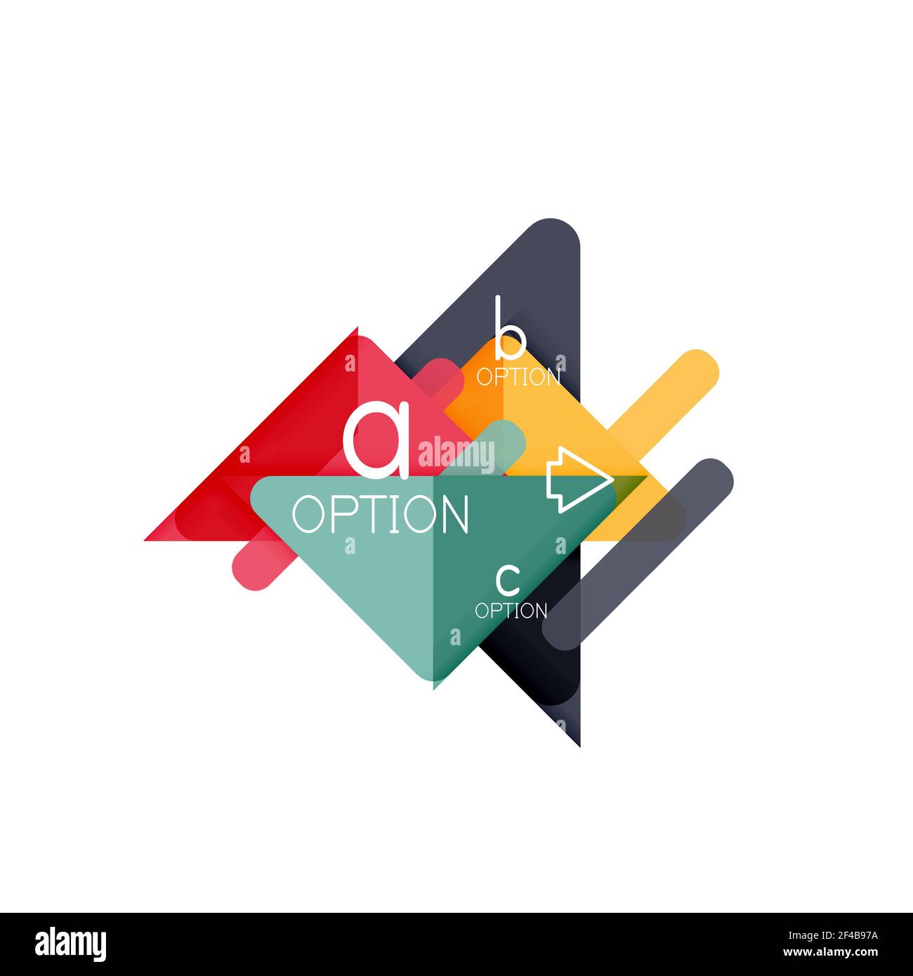 Triangle data visualization design, option infographic layout. Triangle ...