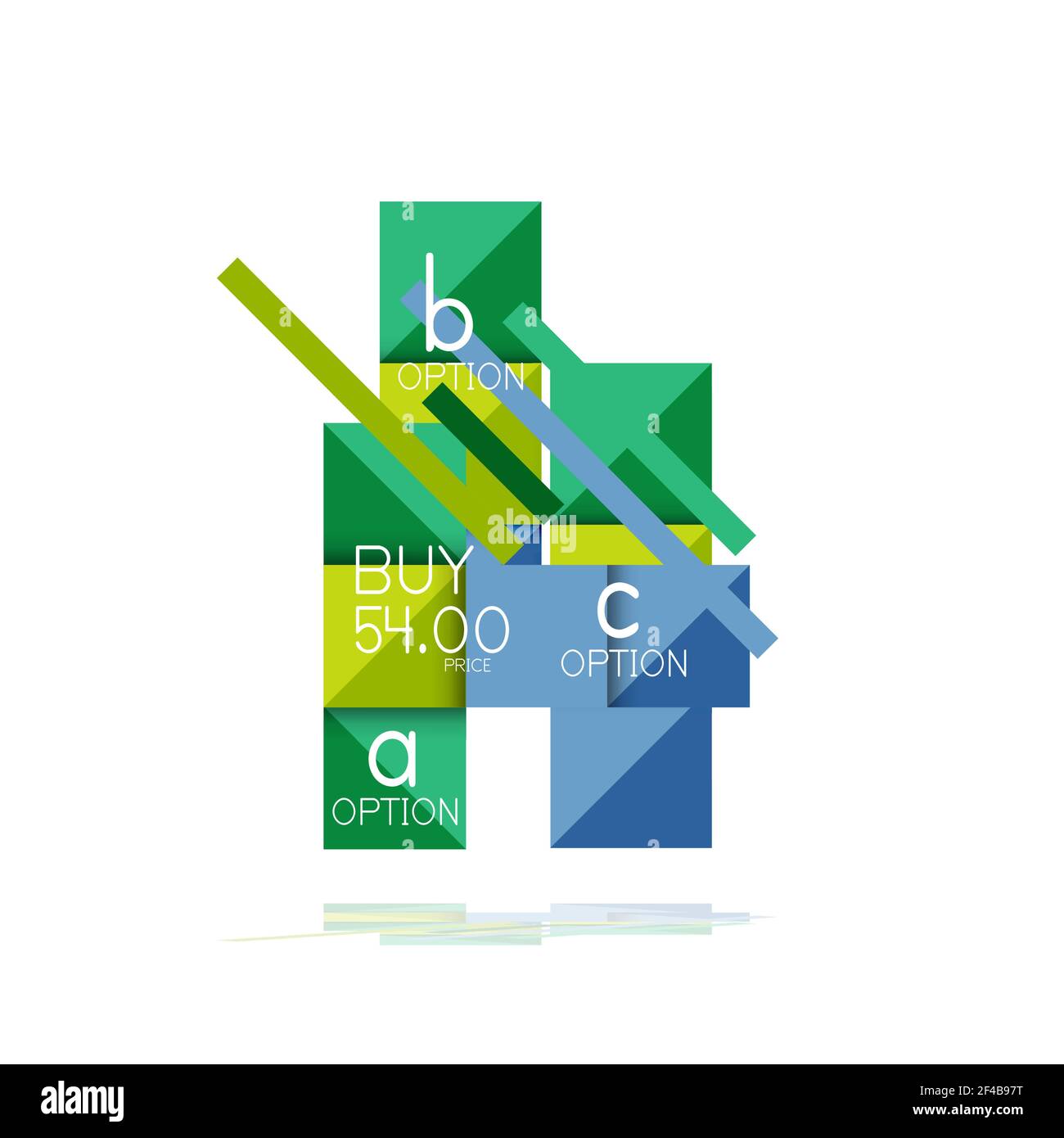 Square option infographic banner. Data and information visualization ...