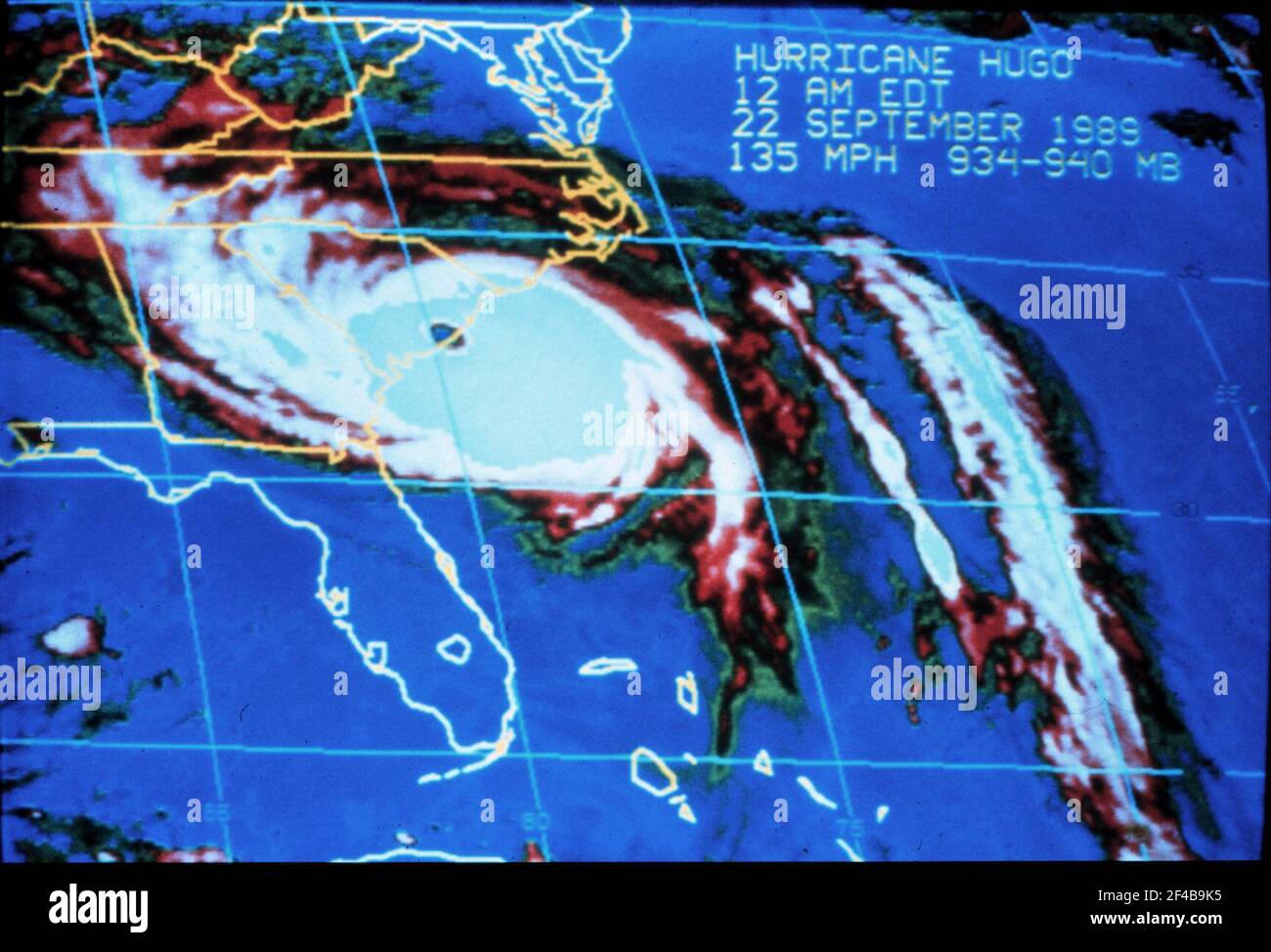 Infared image of hurricane hugo hi-res stock photography and images - Alamy