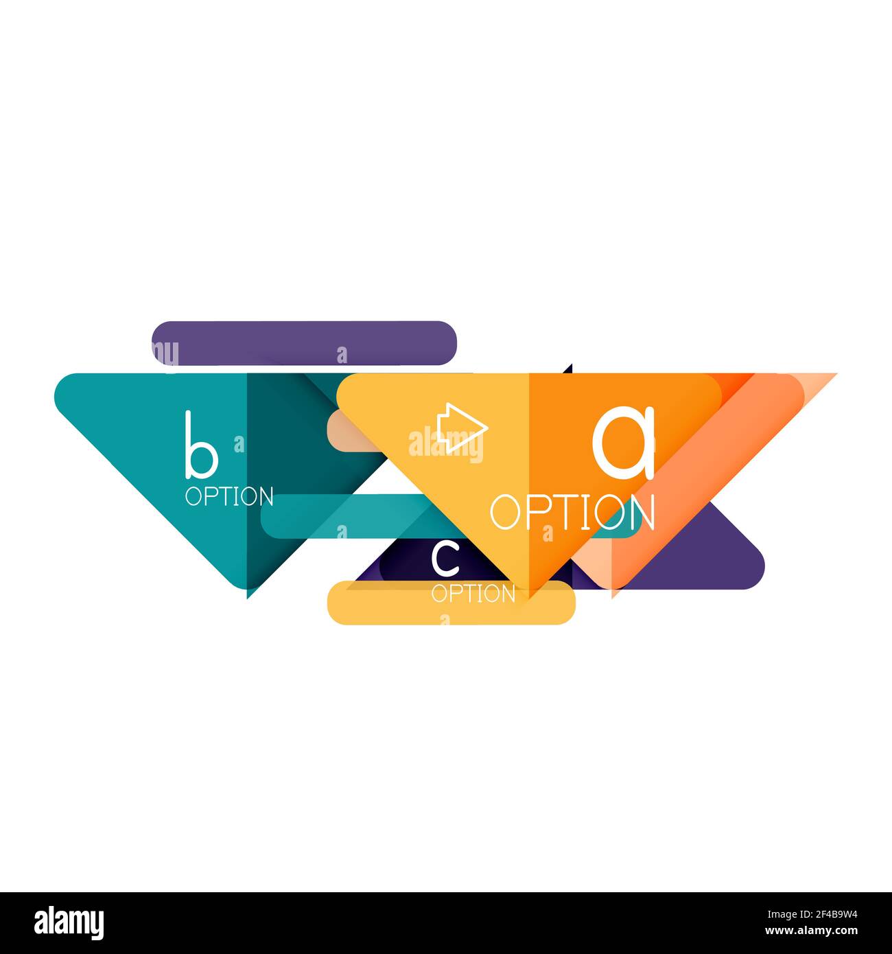 Triangle data visualization design, option infographic layout. Triangle ...